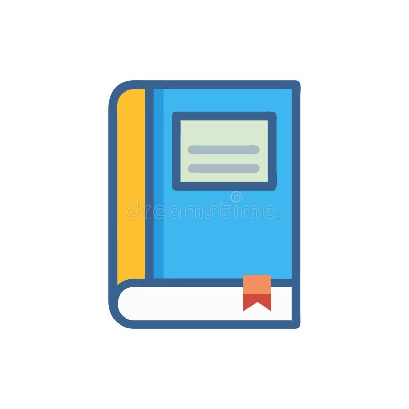 Stylish Textbook Icon for Students Stock Illustration - Illustration of ...