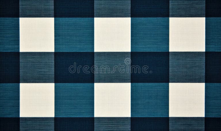 A Stylish Textile Pattern Featuring a Modern Blue and White Check ...