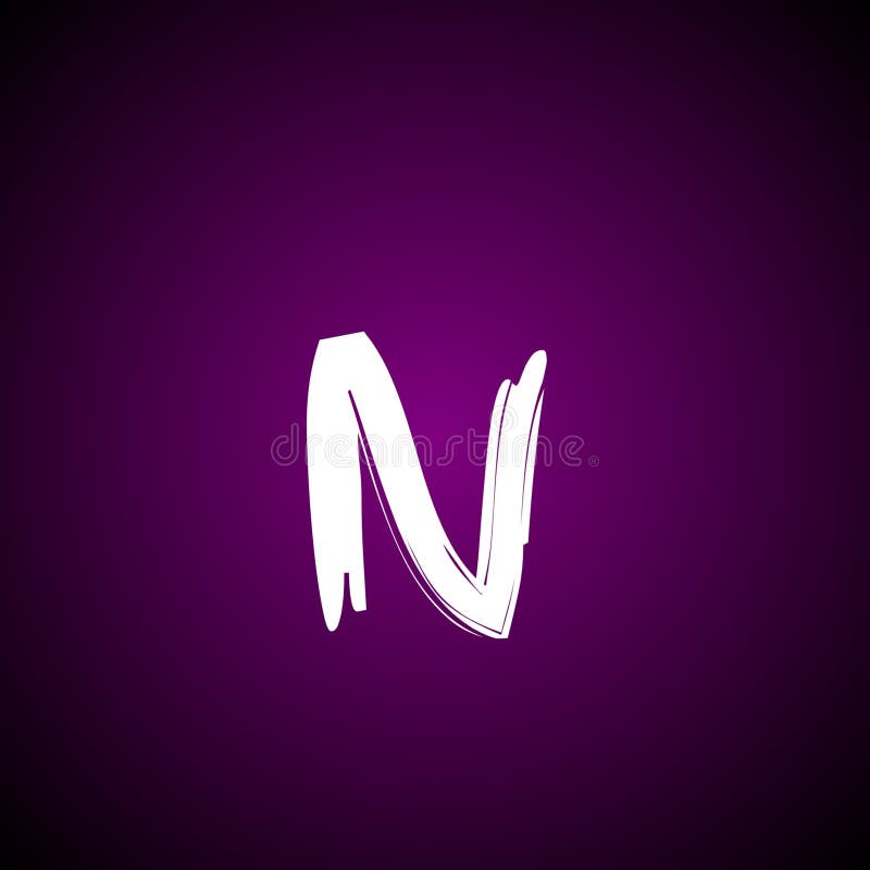 Stylish Texture Image of White N Alphabet Stock Illustration ...