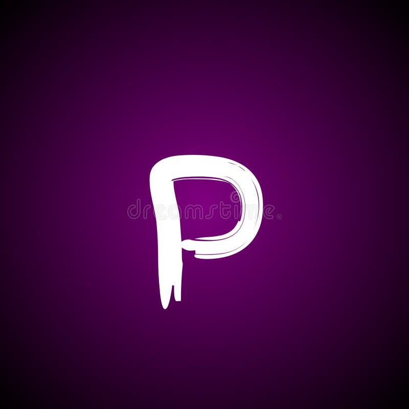 Stylish Texture Image of White P Alphabet Stock Illustration ...