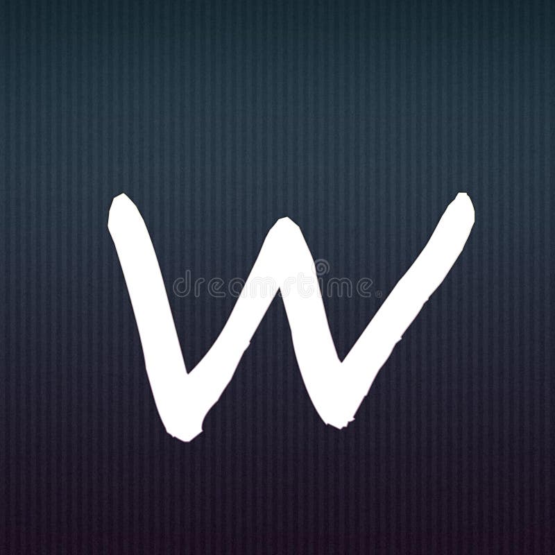 Stylish Texture Image of White W Alphabet Stock Illustration ...