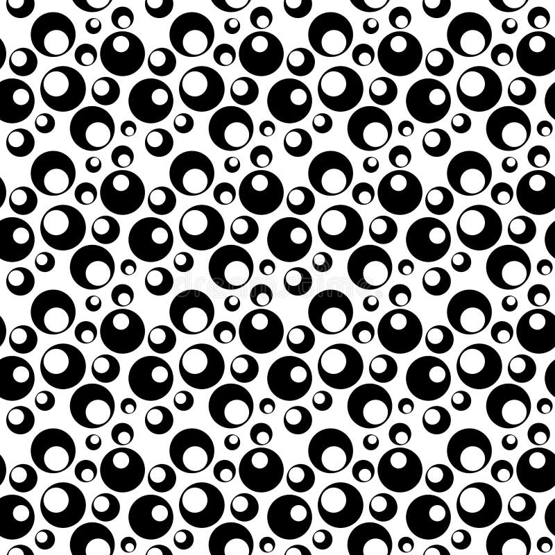 Stylish Texture with Rings.Abstract Geometric Pattern. Black and White ...