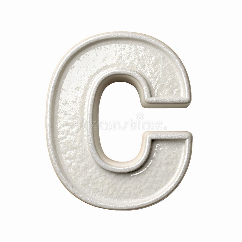 Stylish Textured Letter C in Three Dimensional Design with Elegant ...
