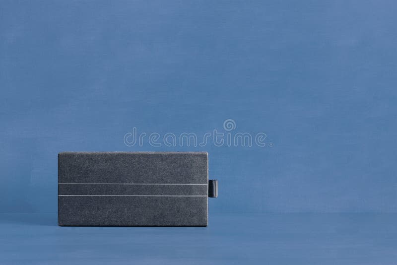 A Stylish Textured Rectangular Cardboard Box with Copy Space. Stock ...