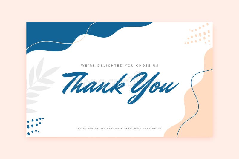 Stylish Thankyou Card for Social Media Post Stock Vector - Illustration ...