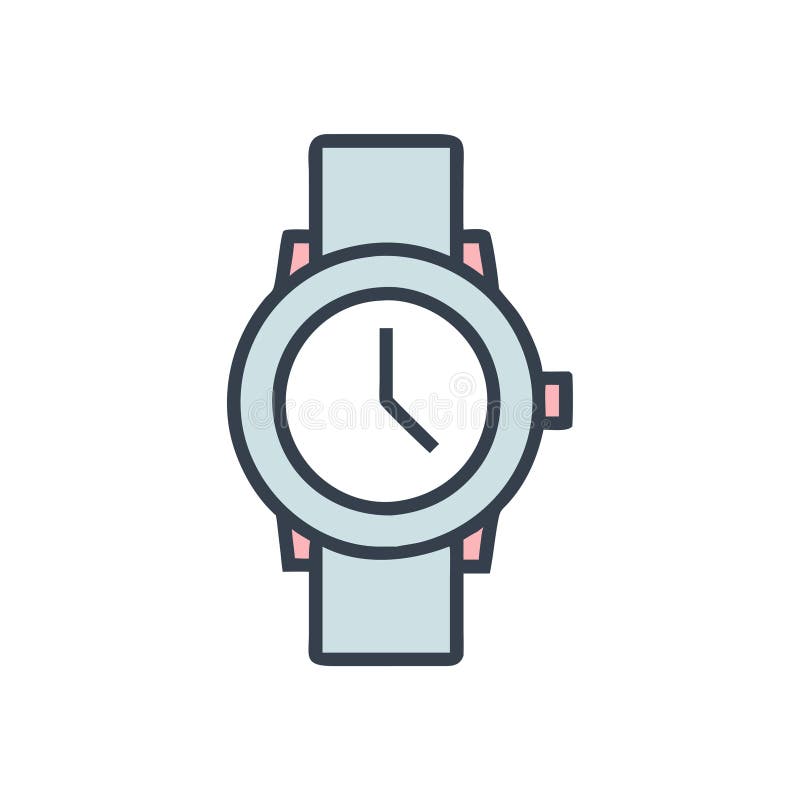 Stylish Thin Frame Watch Graphic Stock Illustration - Illustration of ...