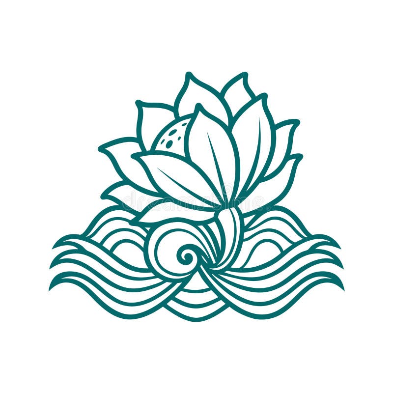 Stylish Tidal Wave Flower Design Stock Photo - Illustration of ...