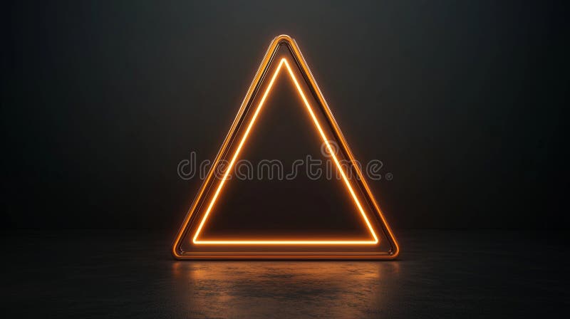Stylish Triangle with Glowing Rays in an Isolated Dark Space Showcasing ...