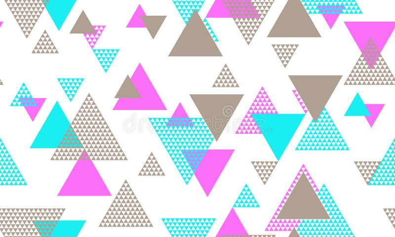 Stylish Triangle Shapes Seamless Pattern Vector Design. Textile Print ...