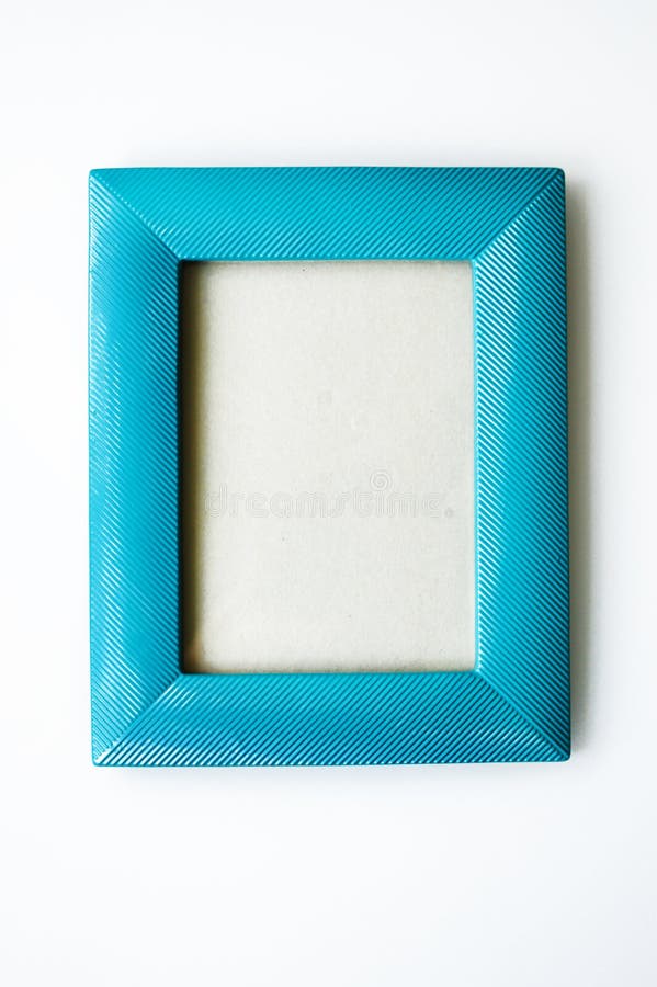 Turquoise Decorative Photo Frame on a White Background. Stock Image ...