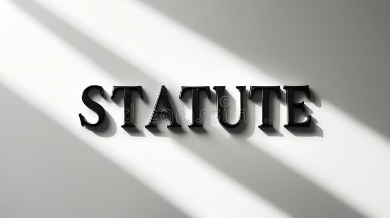 Stylish Typographic Representation of the Word Statute with Dramatic ...