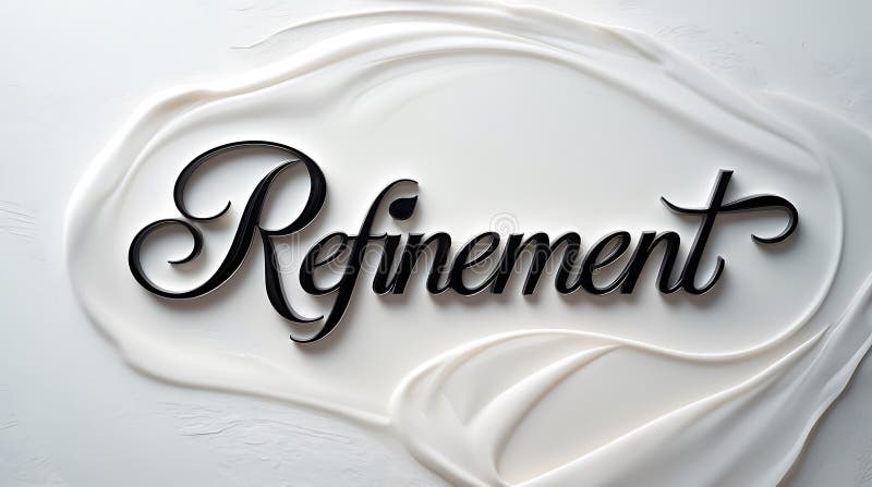 Stylish Typography Design Showcasing the Word Refinement on Textured ...