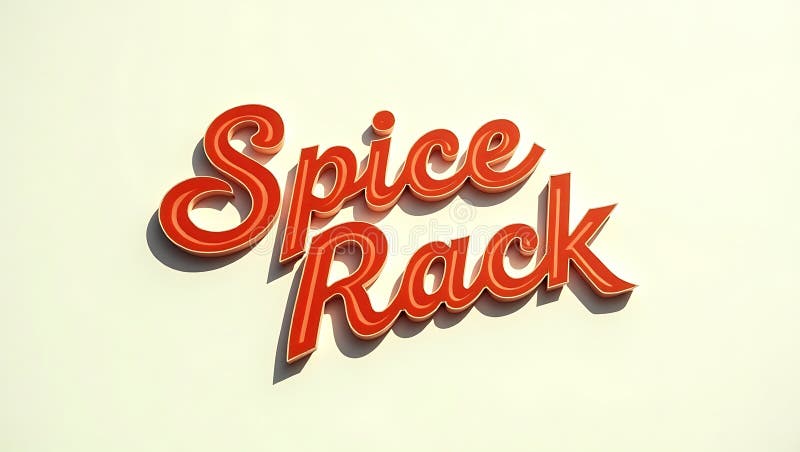 Stylish Typography Featuring the Words Spice Rack Designed for Kitchen ...