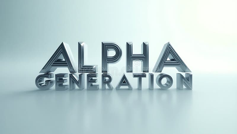 Stylish Typography Representing Alpha Generation in a Modern Design ...