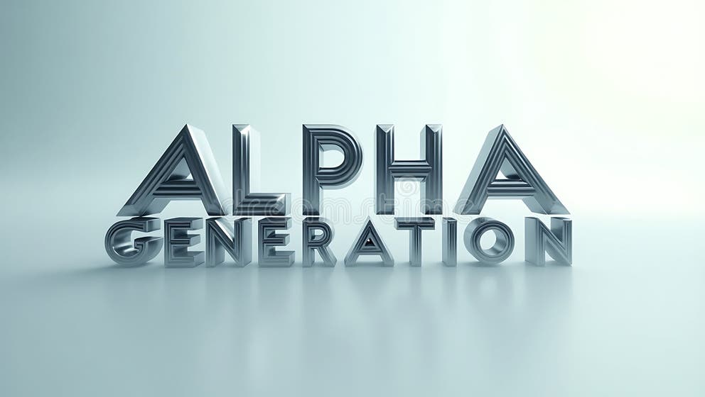Stylish Typography Representing Alpha Generation in a Modern Design ...