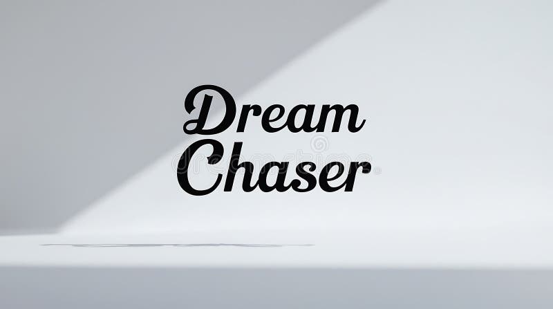 Stylish Typography Showcasing Dream Chaser in a Modern Setting Stock ...