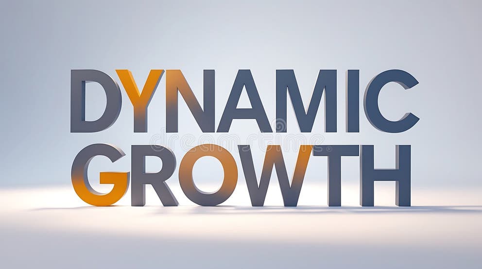 Stylish Typography Showcasing the Phrase Dynamic Growth on a Plain ...