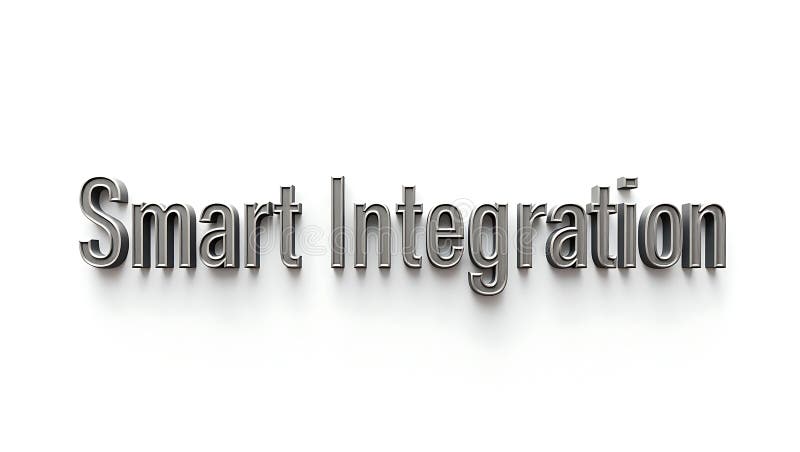 Stylish Typography Showcasing the Phrase Smart Integration in a Clean Design Setting Stock ...