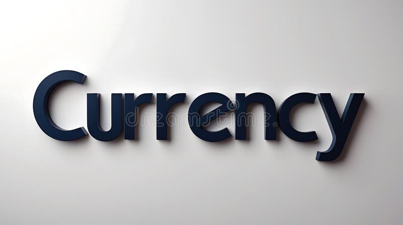 Stylish Typography Showcasing the Word Currency on a Simple Background ...