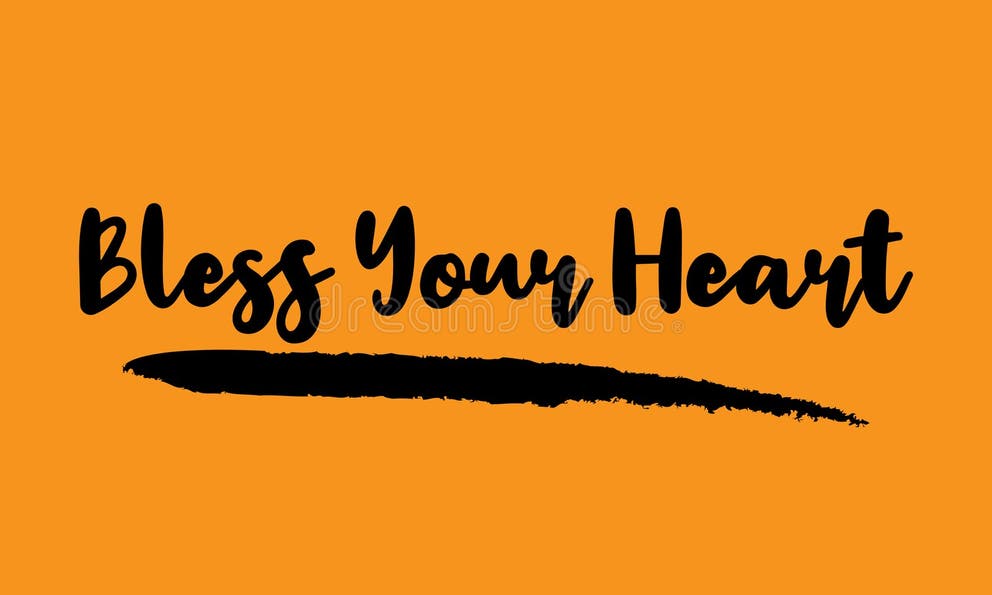 Bless Your Heart Stylish Typography Text Lettering Phrase Vector Design ...