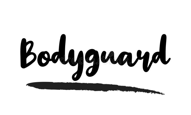 Bodyguard Stylish Typography Text Lettering Phrase Vector Design Stock ...