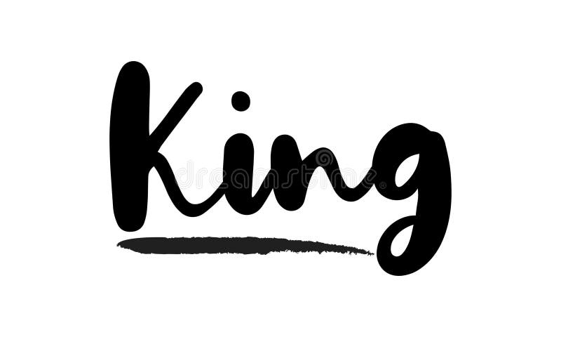 King Stylish Typography Text Lettering Phrase Vector Design Stock ...