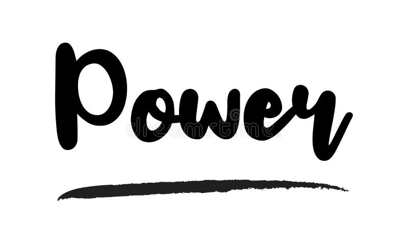 Power Stylish Typography Text Lettering Phrase Vector Design Stock ...