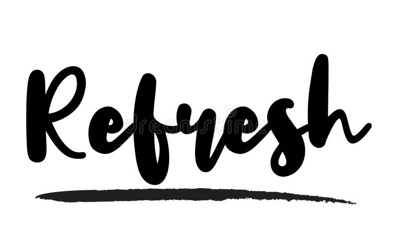 Refresh Stylish Typography Text Lettering Phrase Vector Design Stock ...