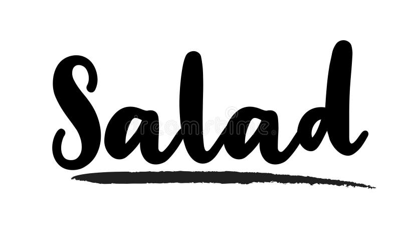 Salad Stylish Typography Text Lettering Phrase Vector Design Stock ...