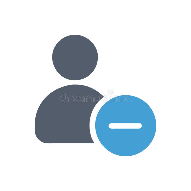 Stylish User Remove Icon for Access Control Stock Image - Illustration ...