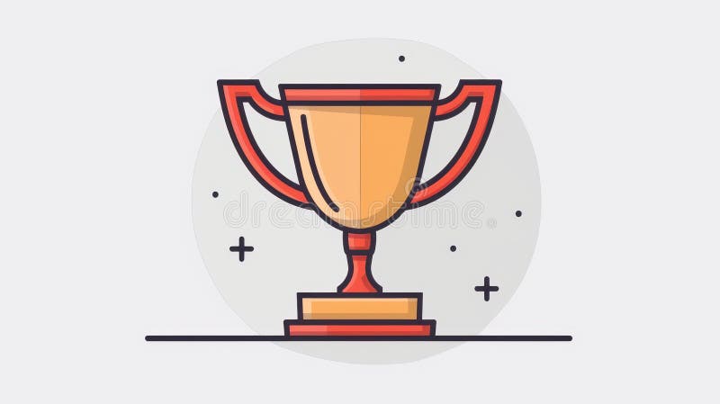 Stylish Vector Cup Design with Thin Lines for a Modern Winner Trophy ...