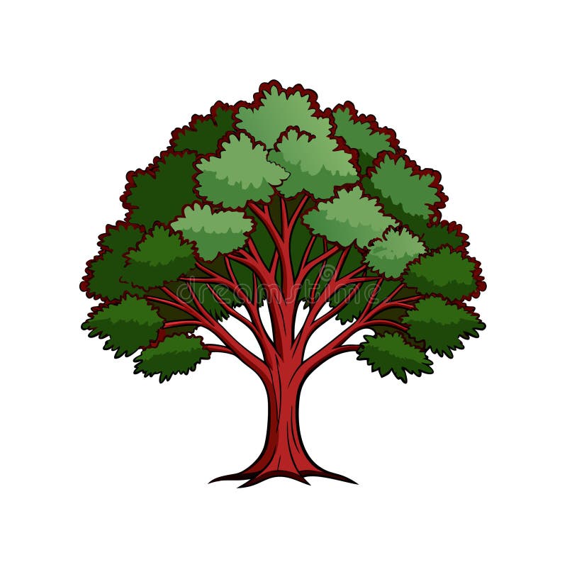 Stylish Hawthorn Tree Vector Design Stock Photo - Illustration of ...