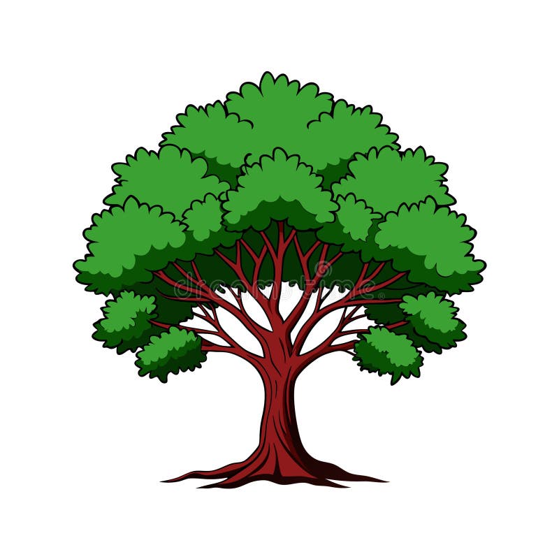 Stylish Hawthorne Tree Vector Design Stock Photo - Illustration of ...