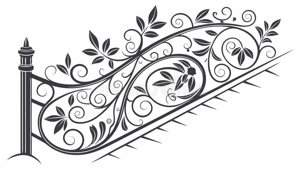 Wrought Iron Stair Stock Illustrations – 172 Wrought Iron Stair Stock ...