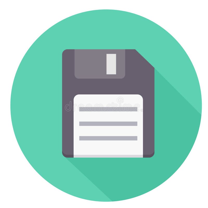 Retro Floppy Disk Icon for Data Storage Background Green Stock ...