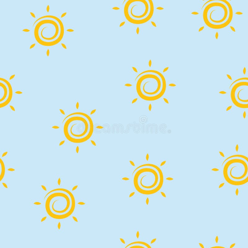 Stylish Vector Sun Seamless Pattern. Sun Pattern Stock Vector Stock ...