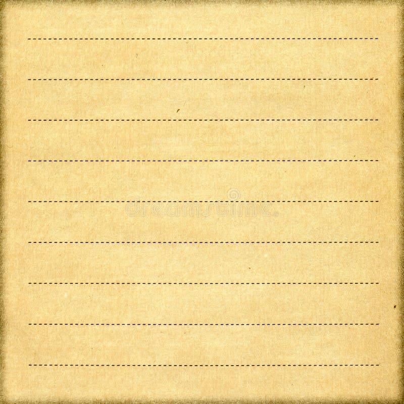 Stylish Vintage Notebook Paper Sheet Stock Photo - Image of empty ...