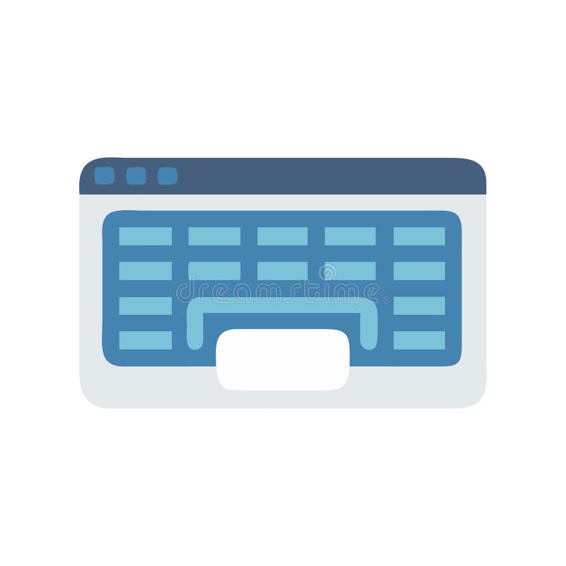 Stylish Virtual Keyboard Icon Stock Vector - Illustration of technology ...