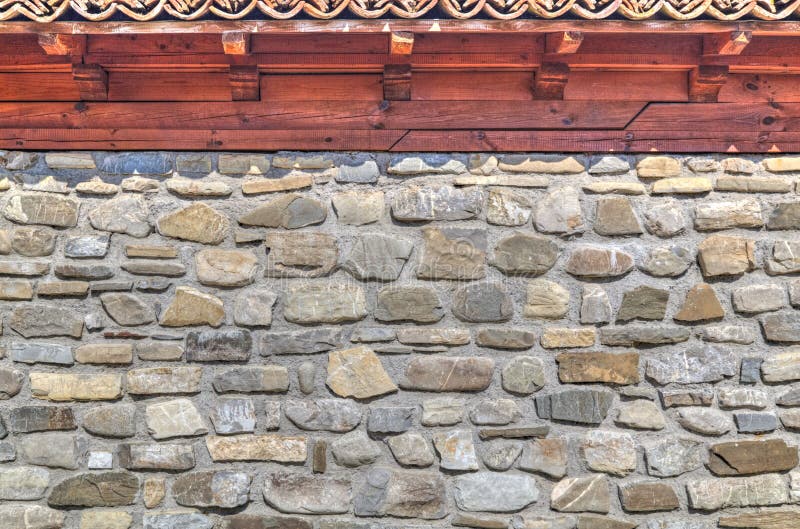 Stylish Wall Background with Wooden Beams Stock Photo - Image of ...