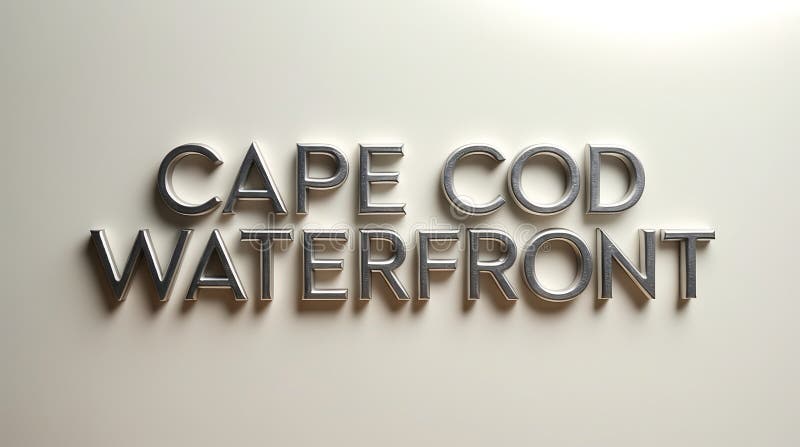 Stylish Wall Display of Cape Cod Waterfront Lettering in Contemporary ...