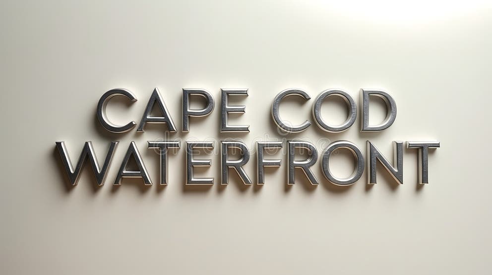 Stylish Wall Display of Cape Cod Waterfront Lettering in Contemporary ...