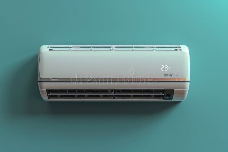 Modern Wall-Mounted Air Conditioner with Digital Display and Remote ...