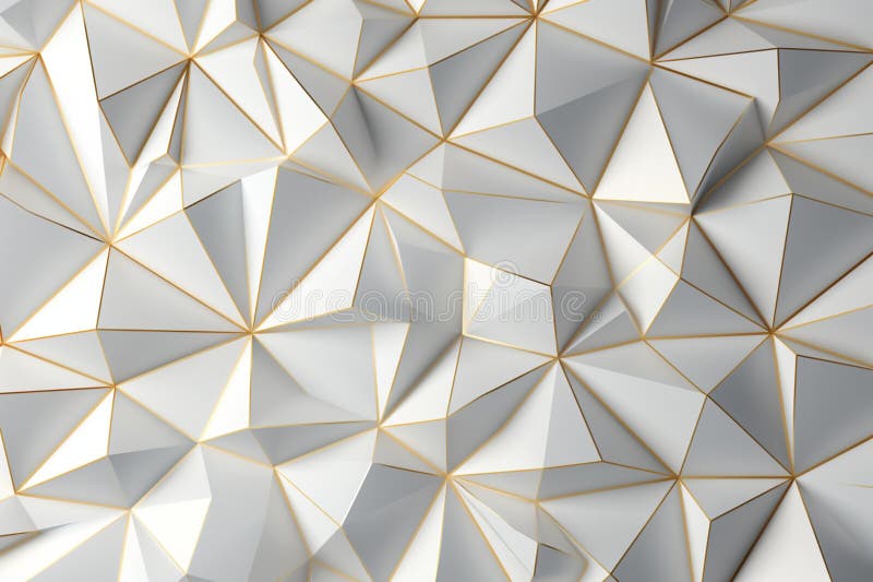 Stylish Wallpaper Abstract 3D Geometric Background with White Triangles ...