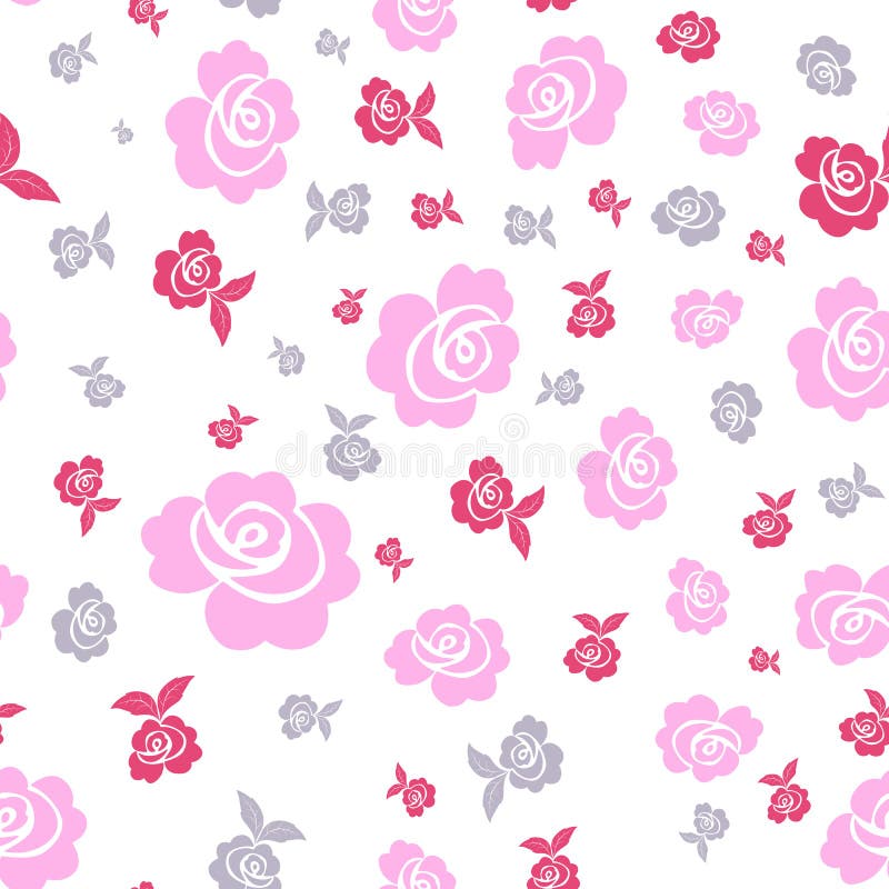 Seamless Pattern of Multi-colored Roses Stock Vector - Illustration of ...