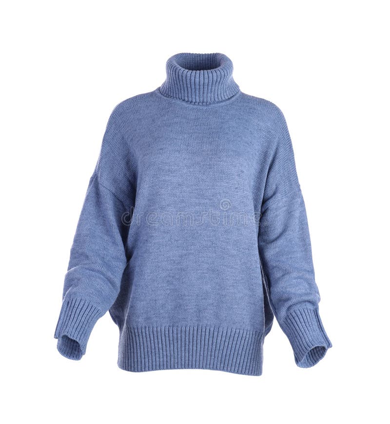 Stylish Warm Blue Sweater Isolated Stock Image - Image of hipster ...