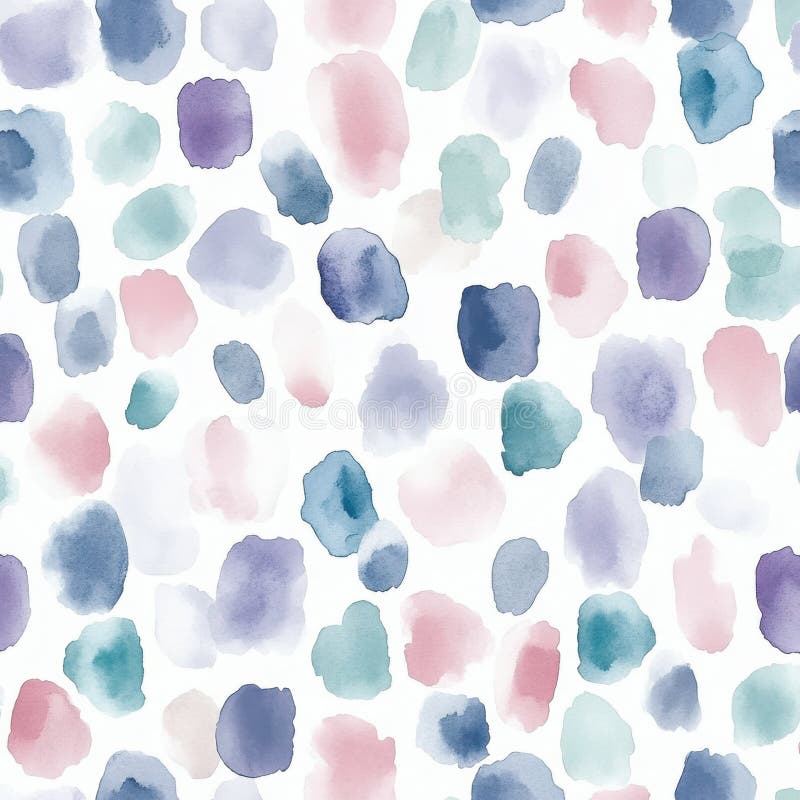 Stylish Watercolor Pattern Featuring Scattered Abstract Spots in Soft ...