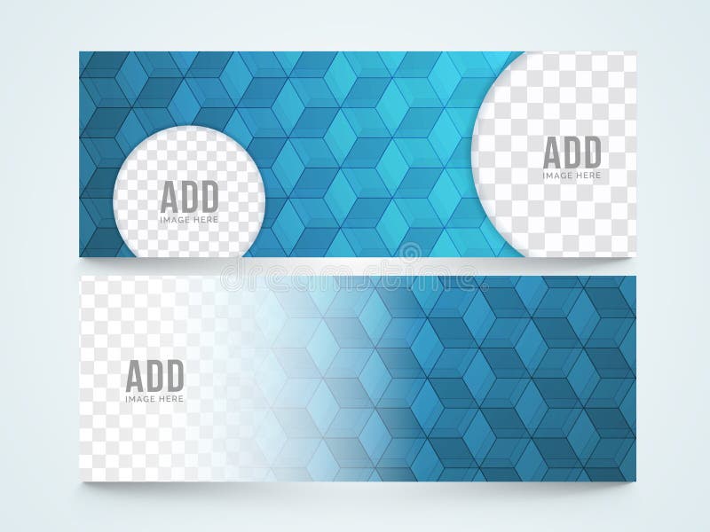 Stylish Website Header or Banner Set. Stock Illustration - Illustration ...