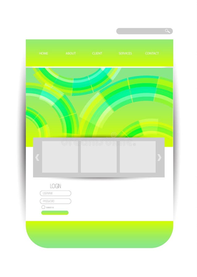 Stylish Website Template or Portfolio Layout Stock Vector ...