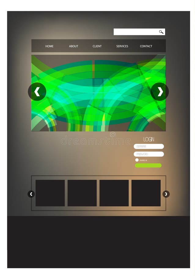 Stylish Website Template or Portfolio Layout Stock Vector ...