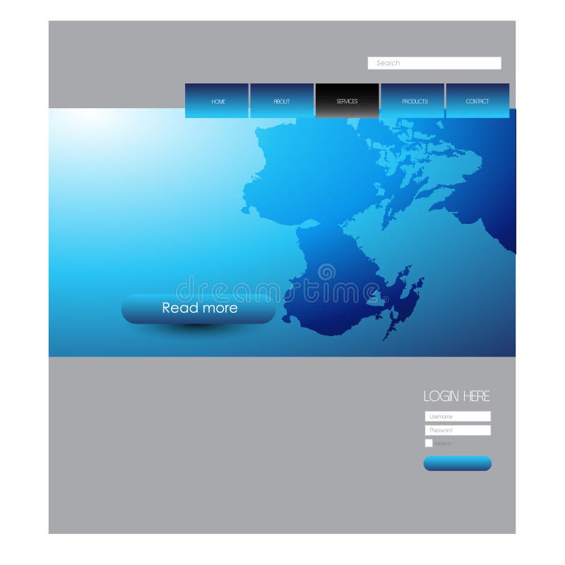 Stylish Website Template or Portfolio Layout Stock Vector ...